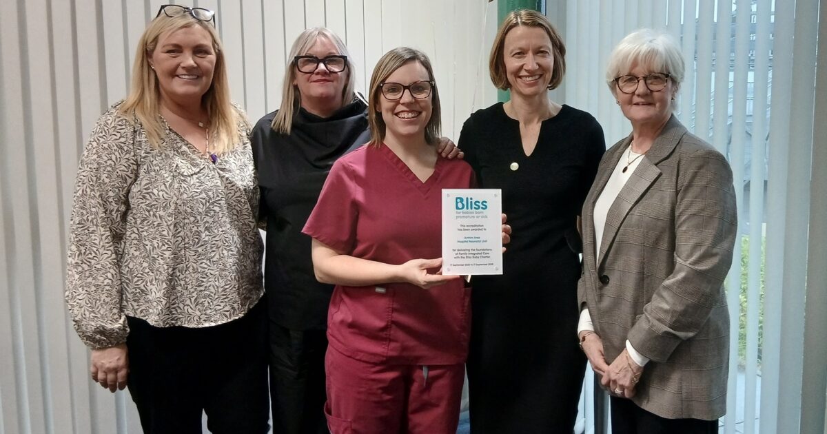 Bliss Baby Charter Gold accreditation awarded to Antrim Area General ...