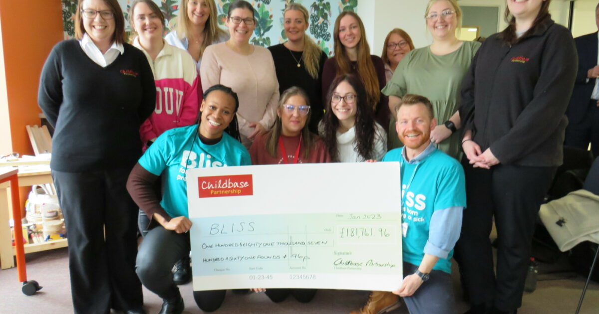 Childbase Partnership celebrates fundraising milestone for Bliss | Bliss