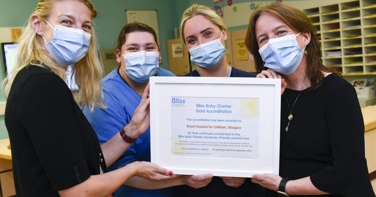 Glasgow’s Royal Hospital for Children awarded Gold Baby Charter ...